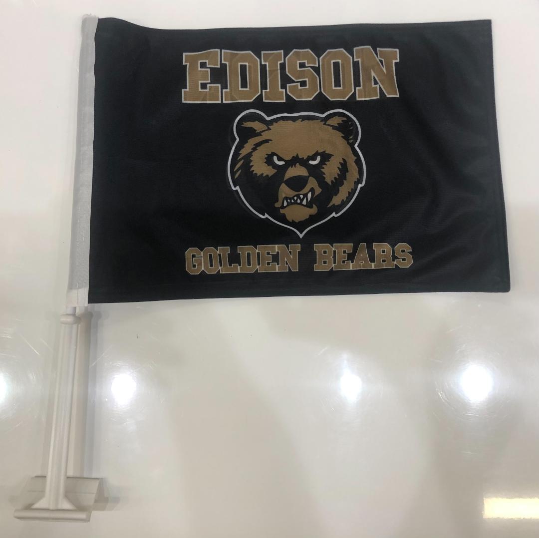 Edison Golden Bears Car Flag(Bear) | The Mascot Place