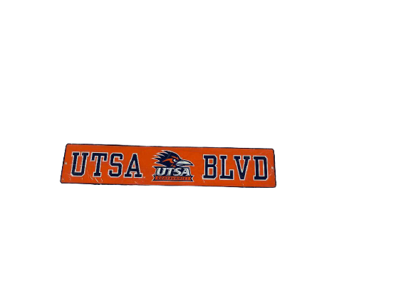 UTSA Roadrunners "UTSA BLVD" Metal Sign | The Mascot Place