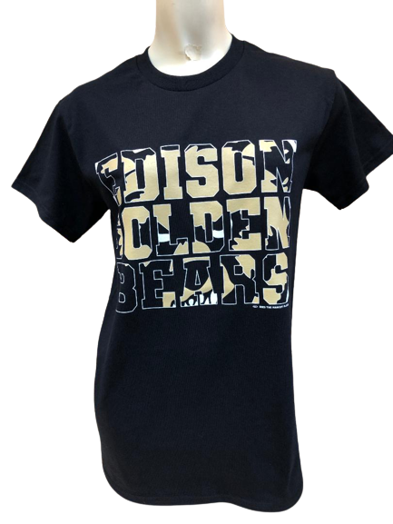 Edison Golden Bears "Bear inside Text" Tshirt | The Mascot Place