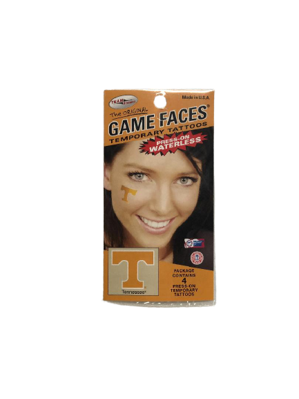 Tennessee Volunteers Game Face Tattoos | The Mascot Place